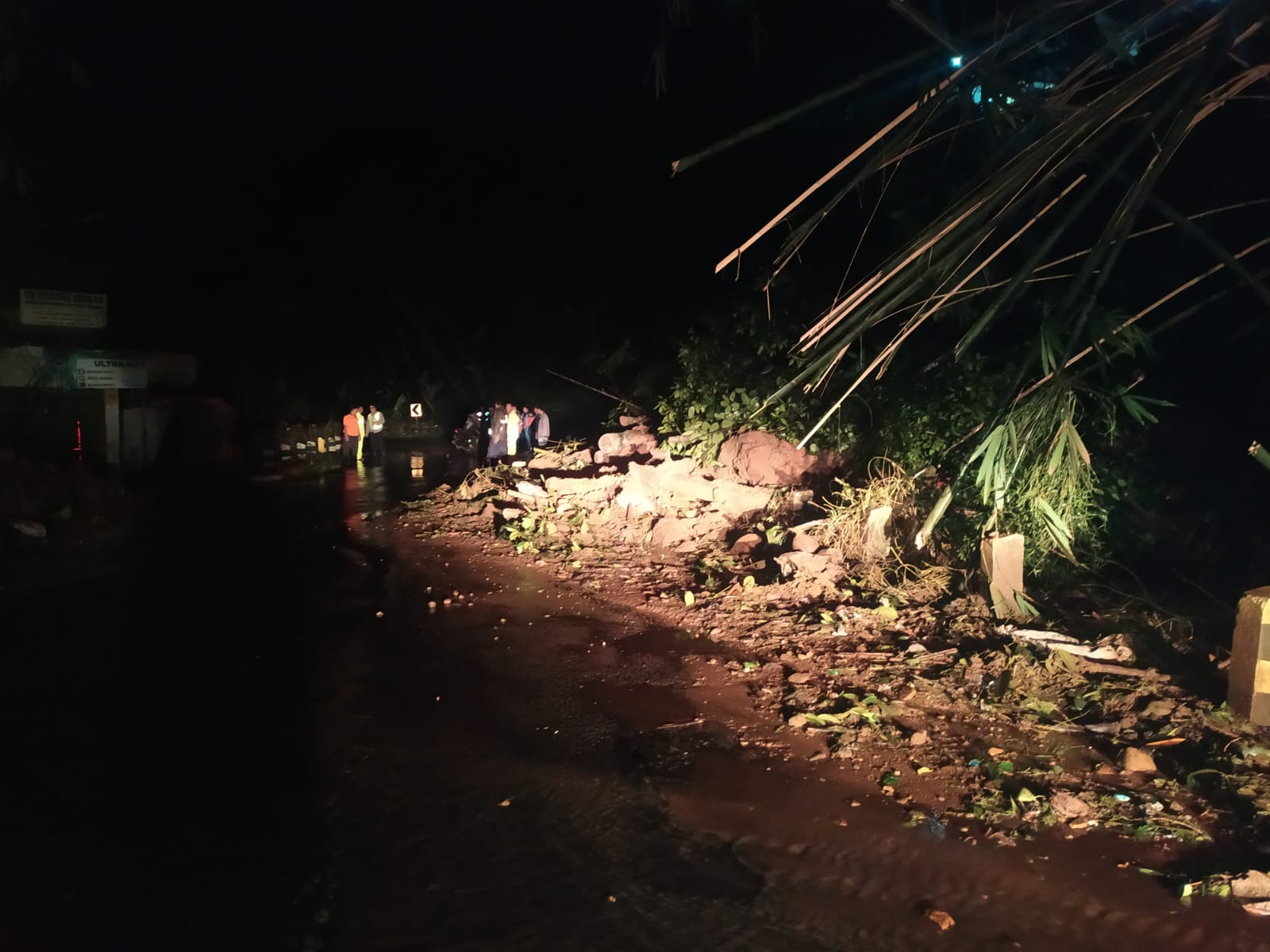 Pohon Bambu Roboh Akibat Longsor, BPBD : Jalur Limpung-Bawang Macet ...