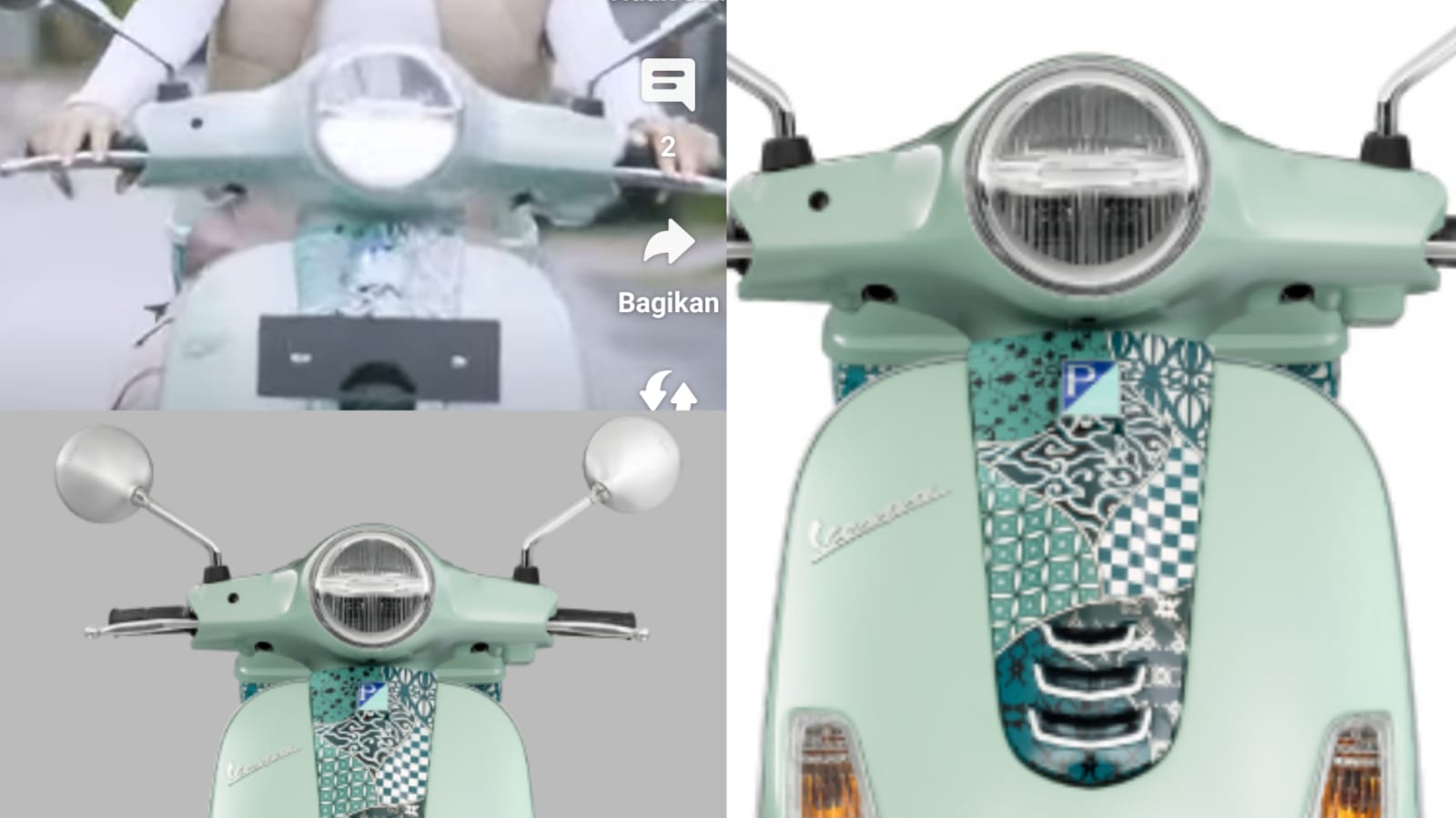 Lampu LED Matic Vespa Batik LX 125 Bikin Penampilan Makin Terlihat ...