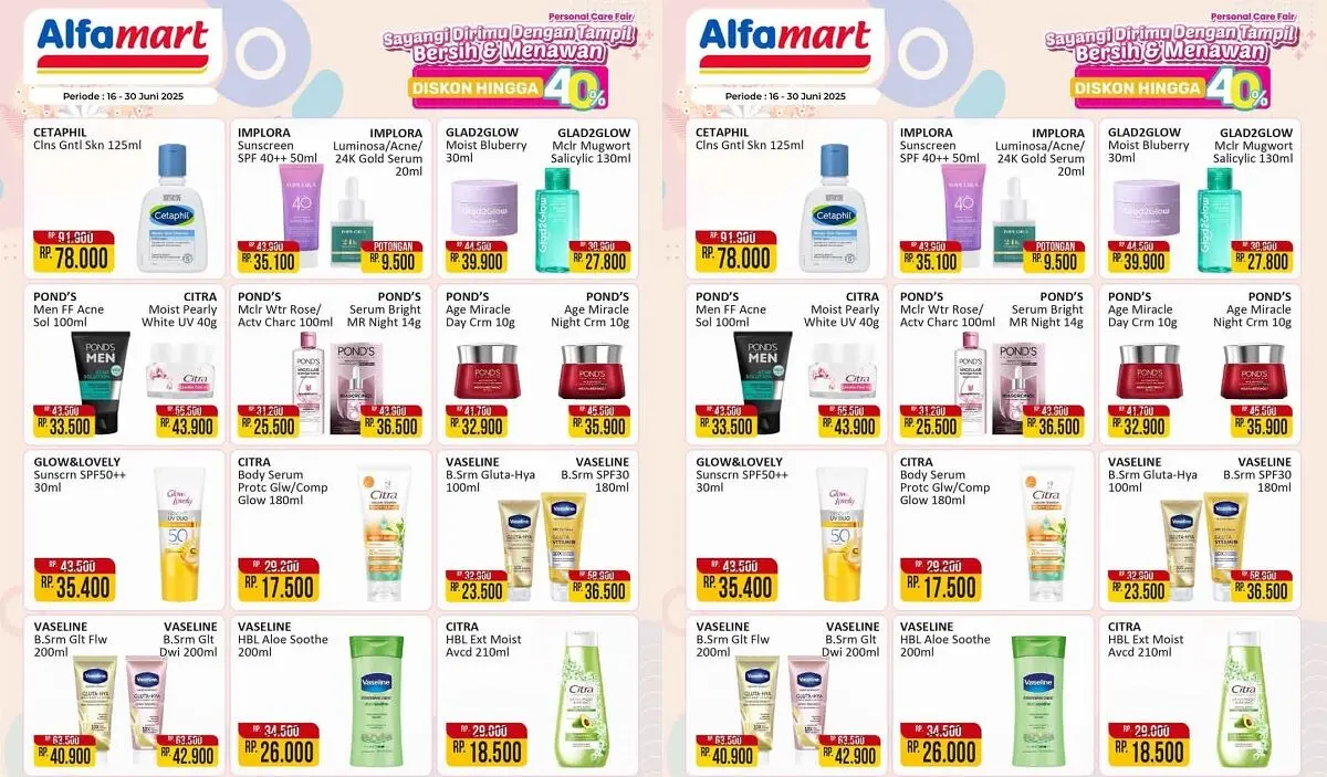 Wow! Diskon Skincare Hingga 40% di Alfamart Pekalongan, Mulai Rp9.500 Aja! – Radar Pekalongan ID